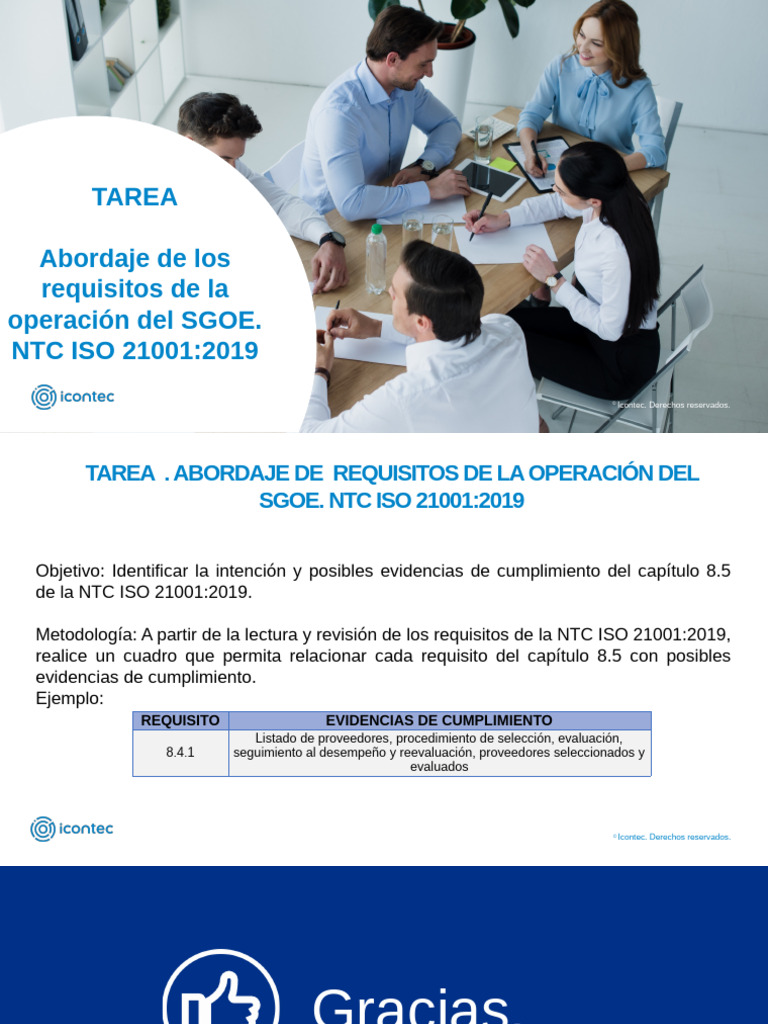 Tarea Requisitos NTC ISO 21001 2019 | PDF