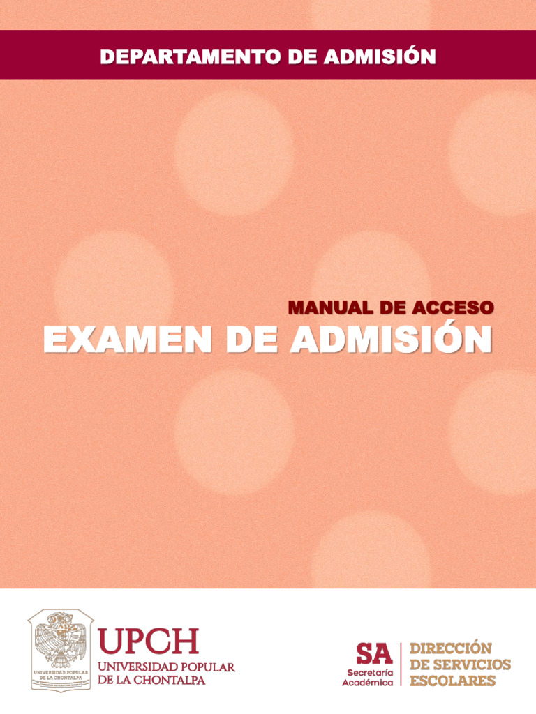 Manual Examen Admisión UPCH 2025 | PDF