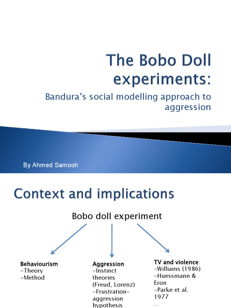 Bandura's Bobo Doll Experiment Insights | PDF | Classical Conditioning ...
