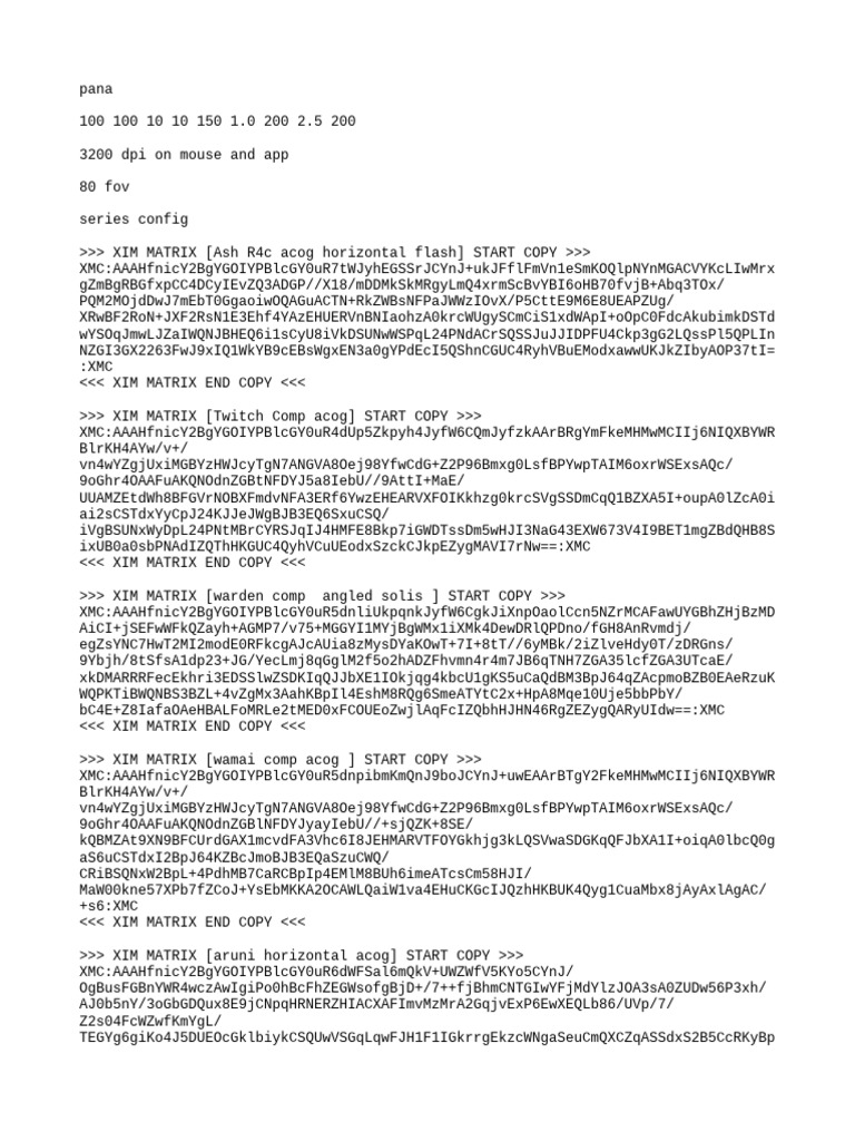 Pana Config Sens | PDF