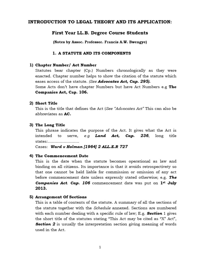 Statutory Interpretation 2024 | PDF | Precedent | Statutory Interpretation