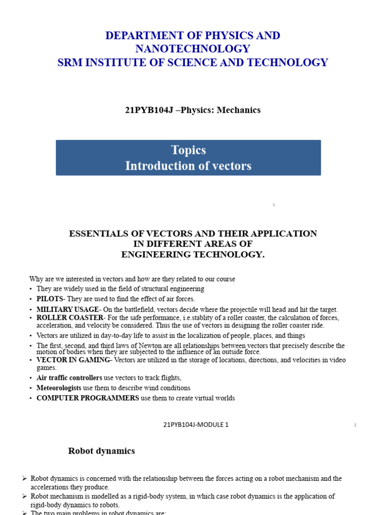00 Unit 1 Complete PPT Vector SHM Vibration | PDF | Force | Atomic Nucleus
