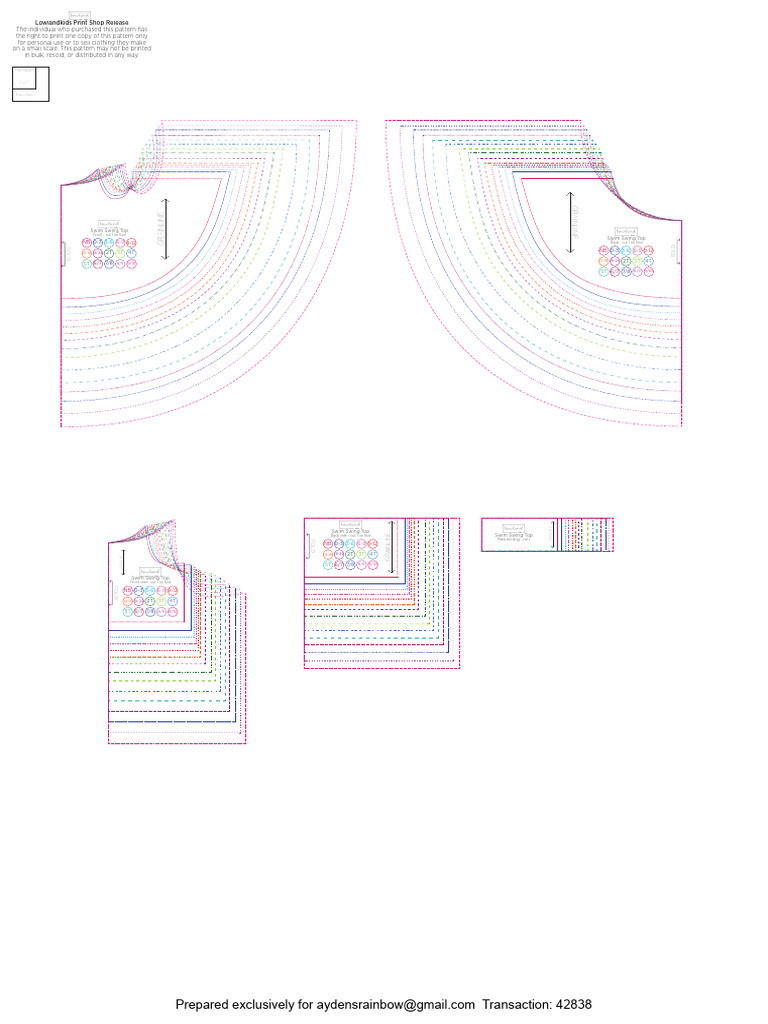 LK Swim Swing Top Pattern Size A0 and Projector | PDF | Clothing ...