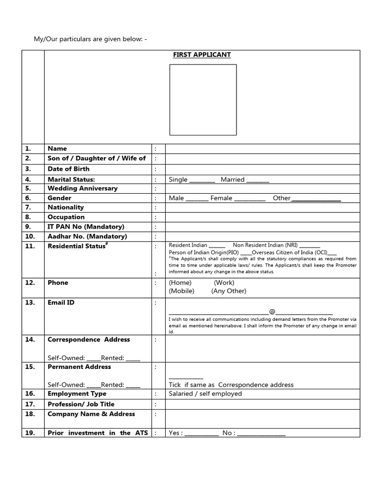 ATS Application Form Details | PDF