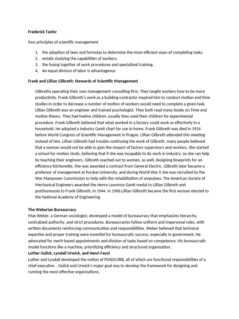 Principles of Scientific Management Explained | PDF | Business