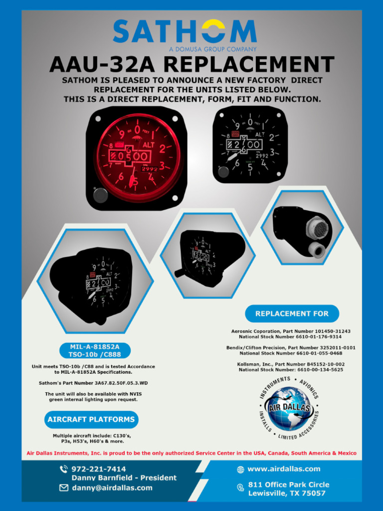 AAU 32A Altimeter Replacement | PDF