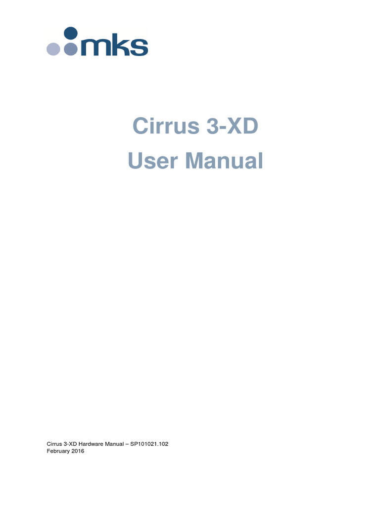 Cirrus 3-XD Hardware User Manual | PDF | Ip Address