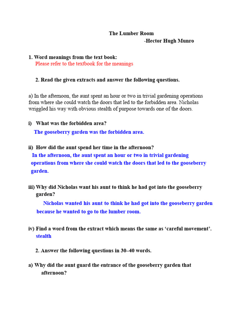 1745759264445.the Lumber Room - NB Work Grade 7 | PDF