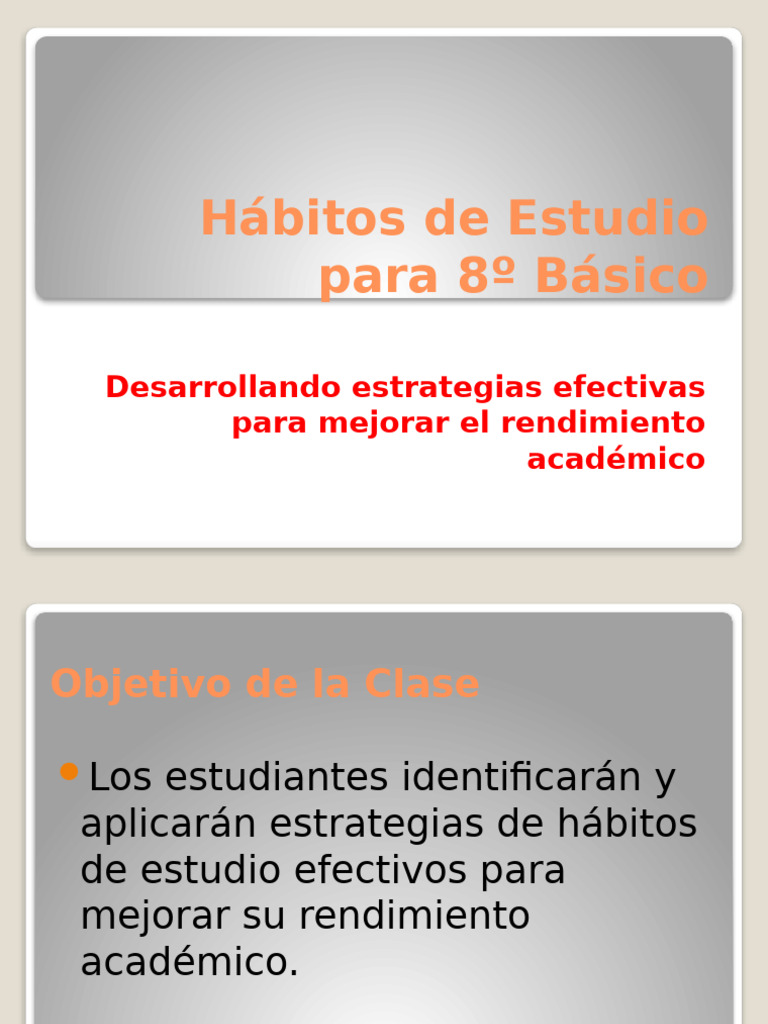 Habitos de Estudio | PDF