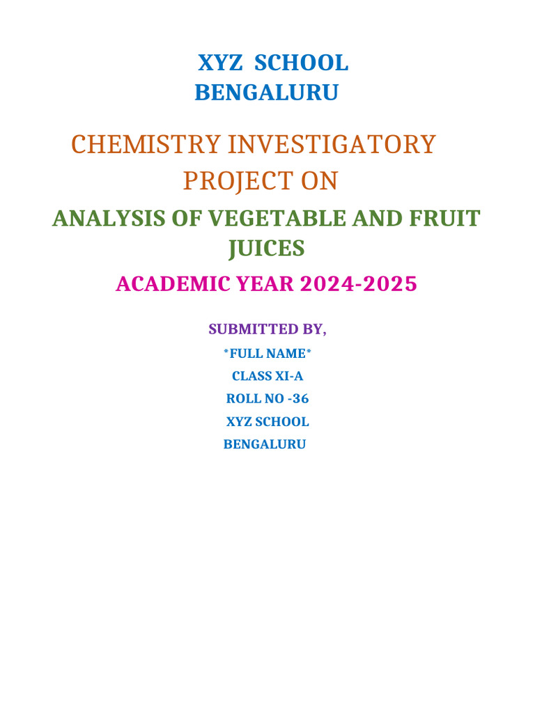 Chem Investigatory Scribd | PDF | Foods | Nutrition