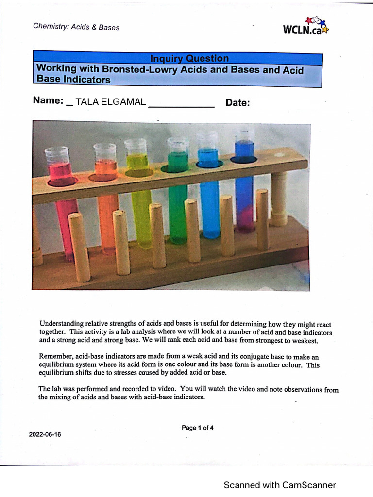 Chemistry 12 U6 Project | PDF