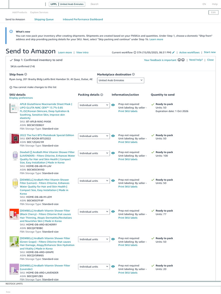Send To Amazon - Amazon Seller Central | PDF