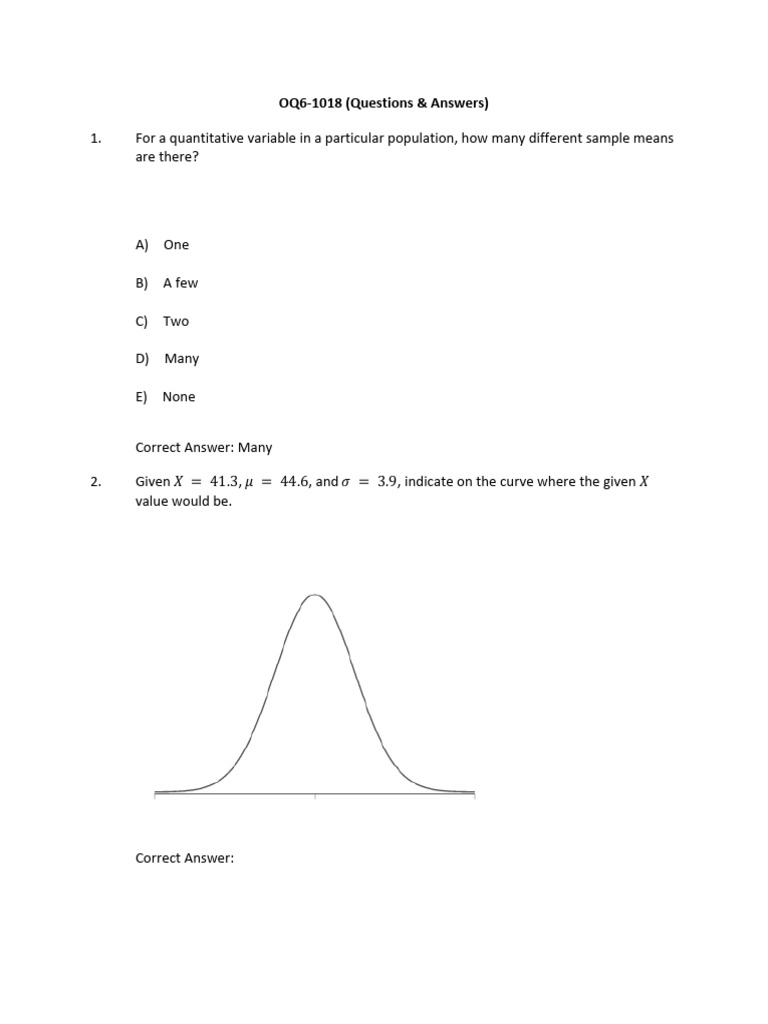 OQ6-1018 With R Codes | PDF | Normal Distribution | Standard Deviation