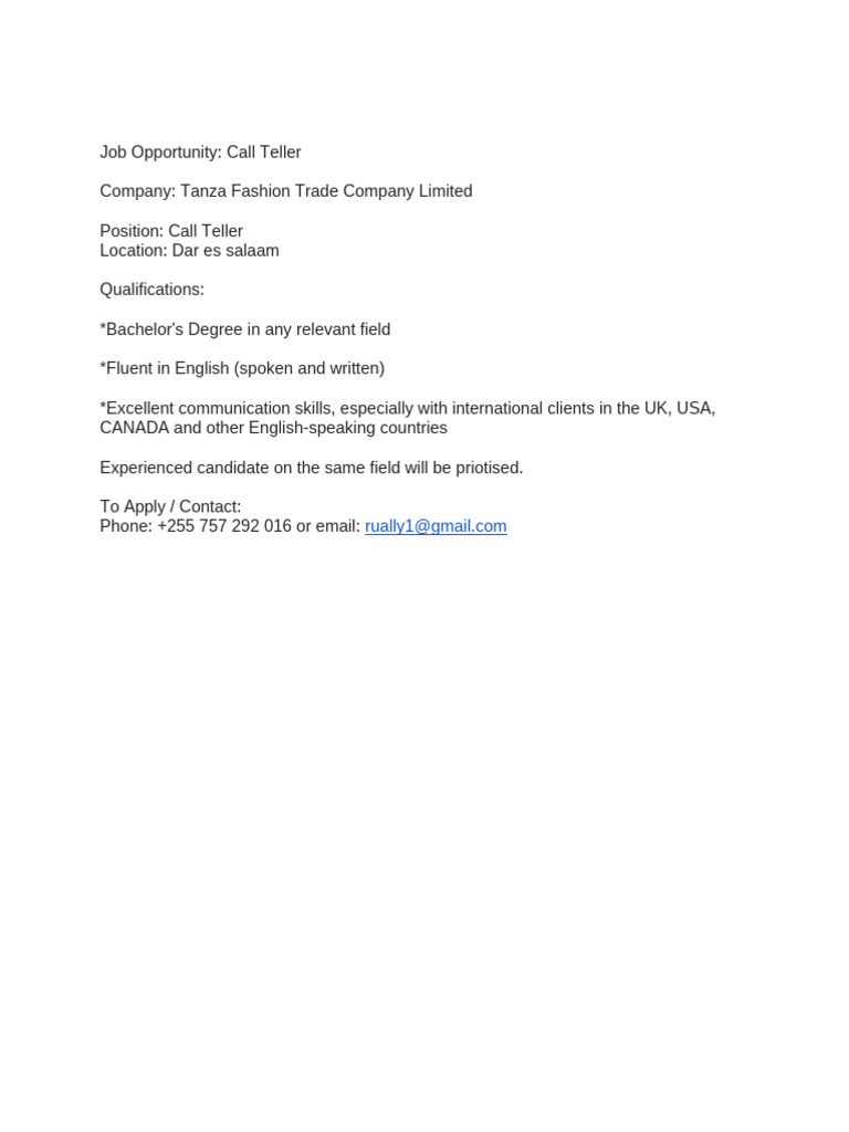 Call Center Agent | PDF
