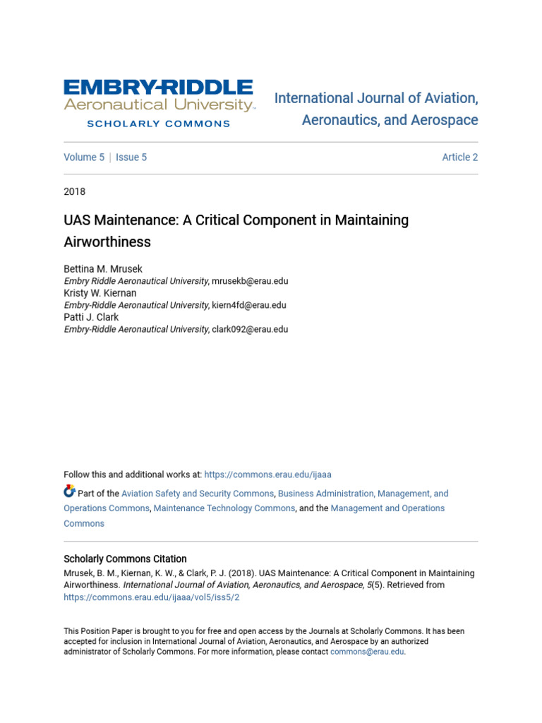 UAS Maintenance Critical To Maintaining Airworthiness | PDF | Federal ...