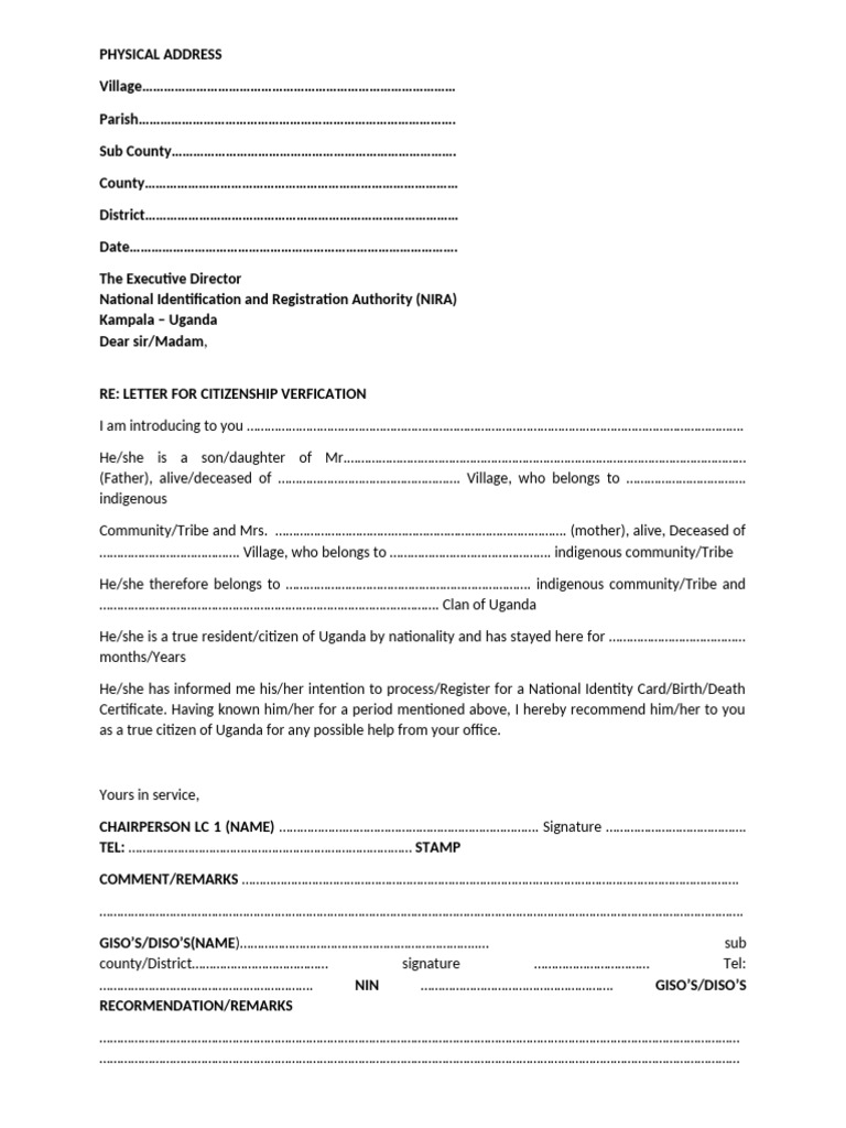 Chairperson LC 1 Confirmation | PDF