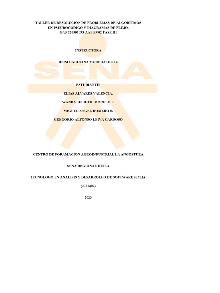 Taller de Algoritmos - Pseudocódigo y Diagramas de Flujo | PDF