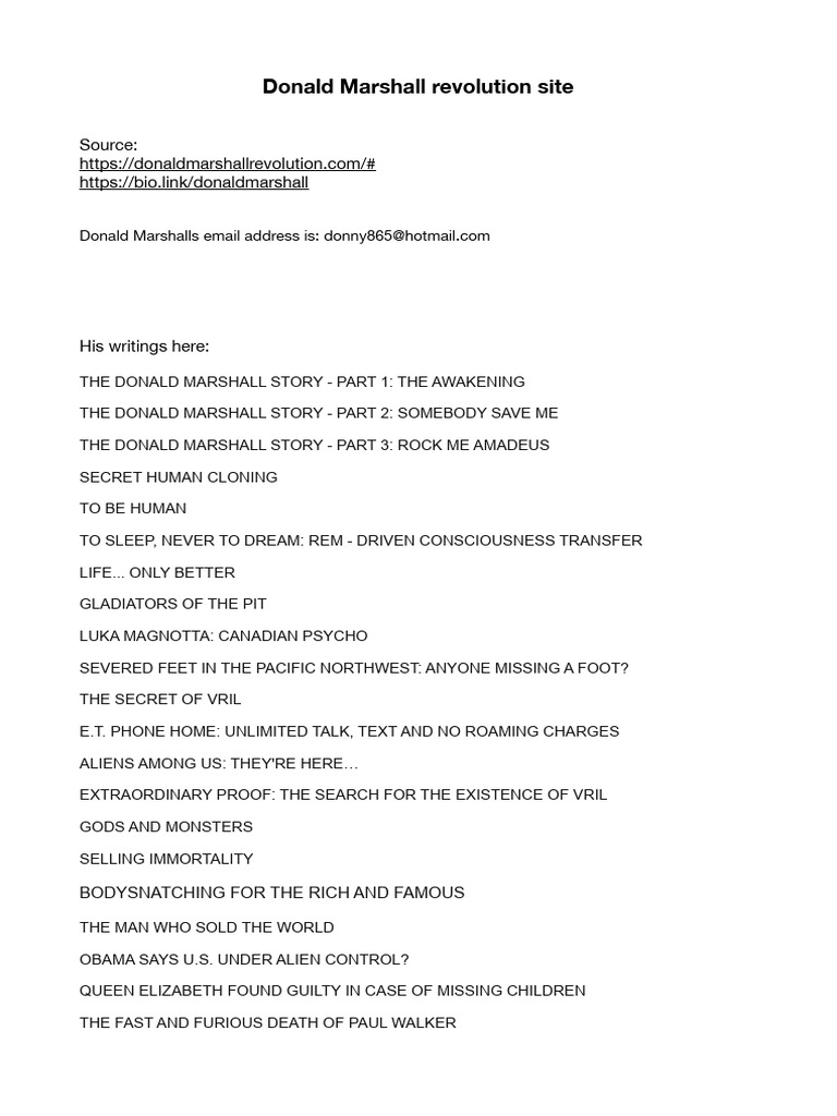 Donald Marshall Revolution | PDF | Memory | Sleep