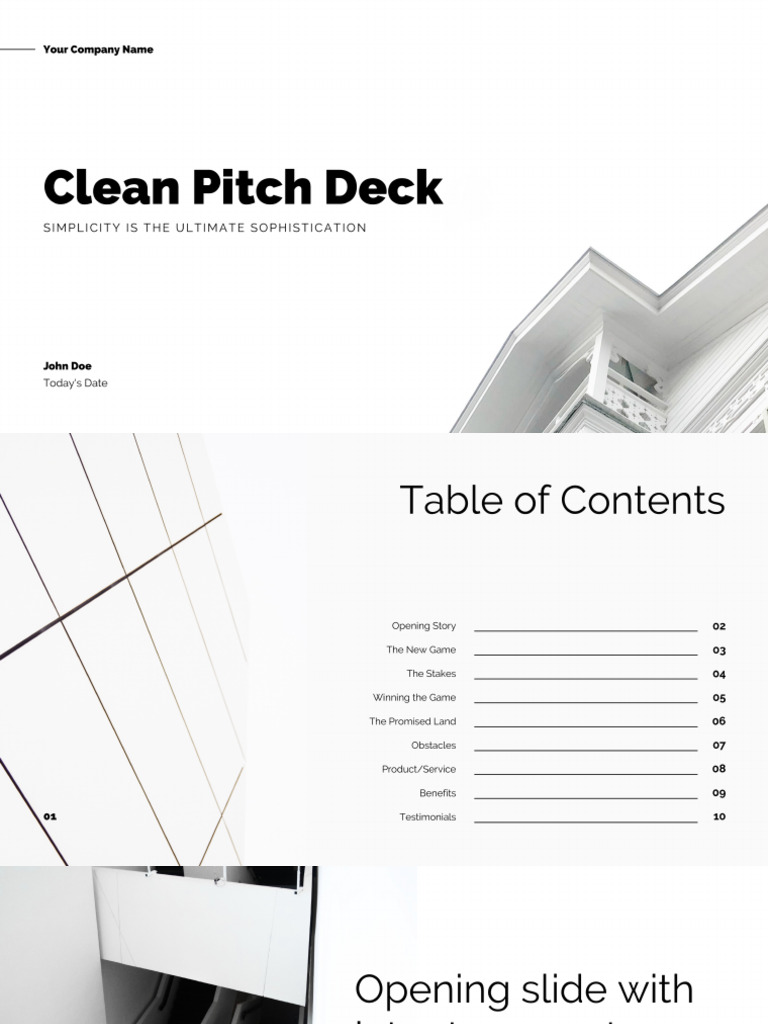 Clean Pitch Deck Promised Land Presentation | PDF
