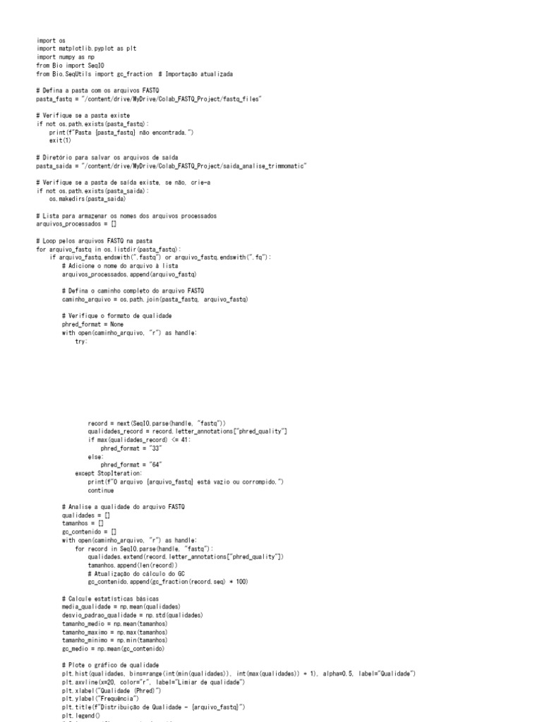 Analise Trimmomatic | PDF | Informática | Tecnologia de sistema operacional