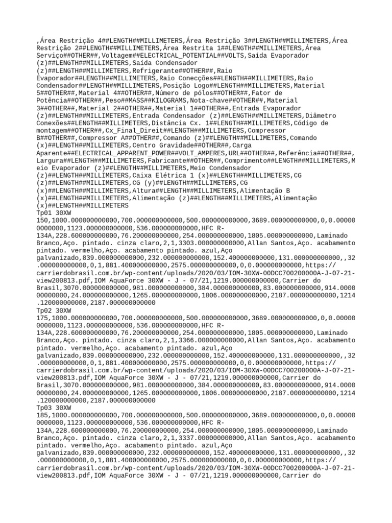 Família 30XW Chiller Água | PDF