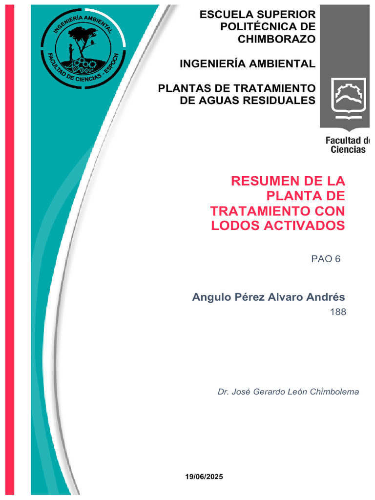 D18 - Funcionamiento de La PTAR | PDF | Aguas residuales | Tratamiento de aguas residuales