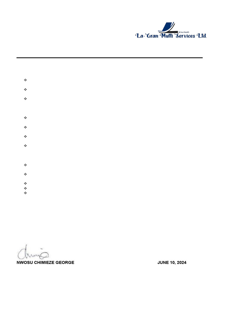 HSE Policy Statement for LA-GRAN Ltd | PDF