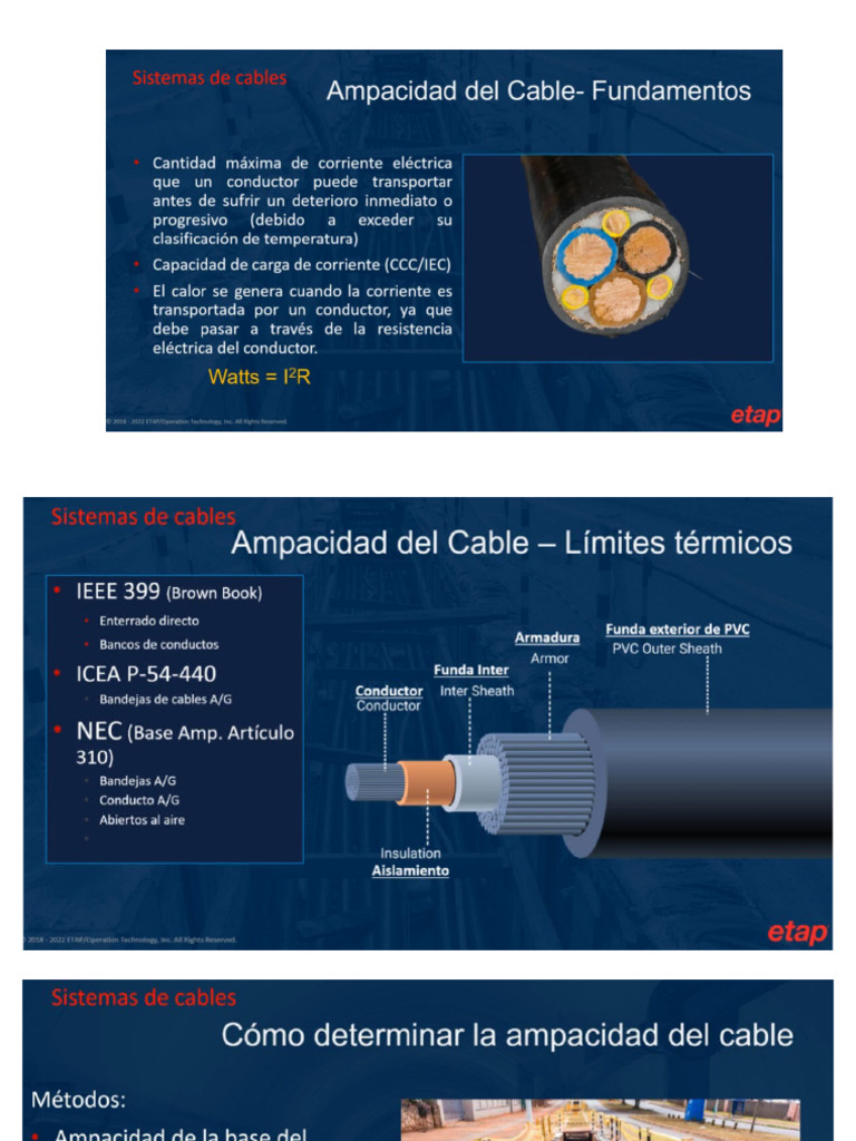 Ampacidad y Dimensionamiento de Cables | PDF