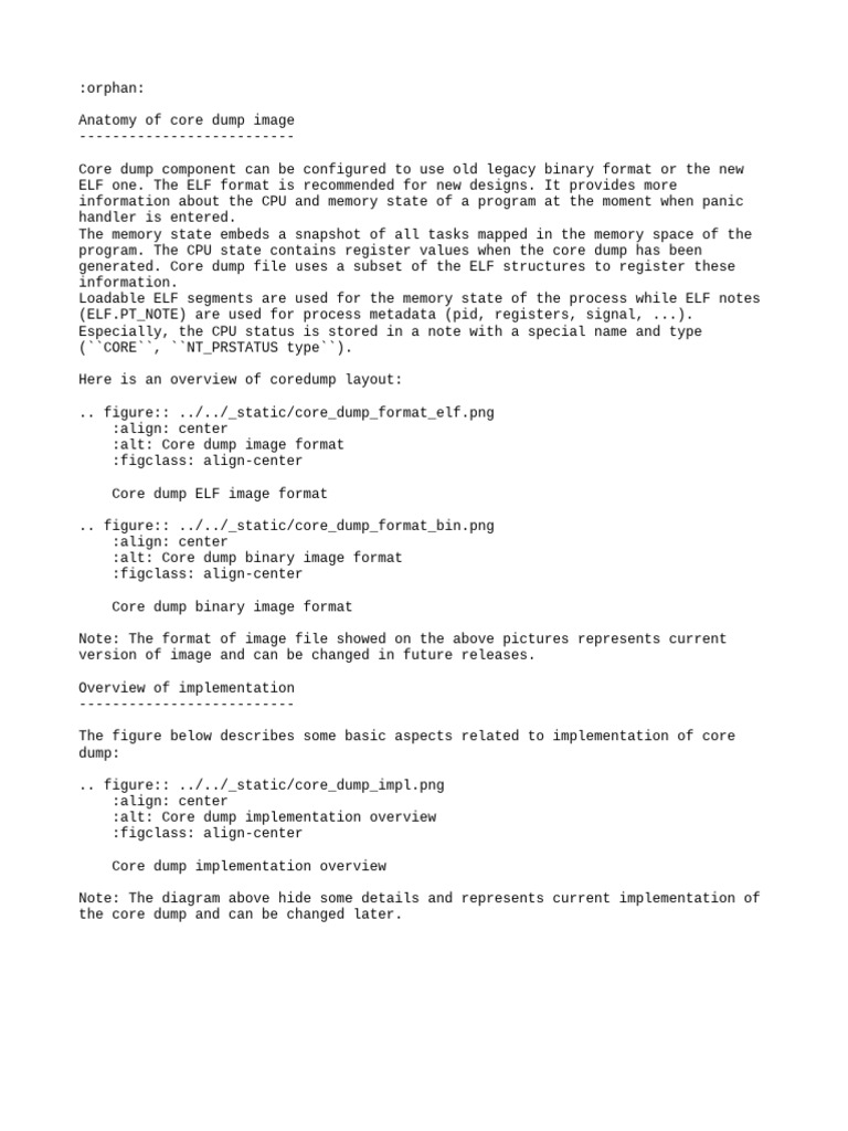Core Dump Internals | PDF