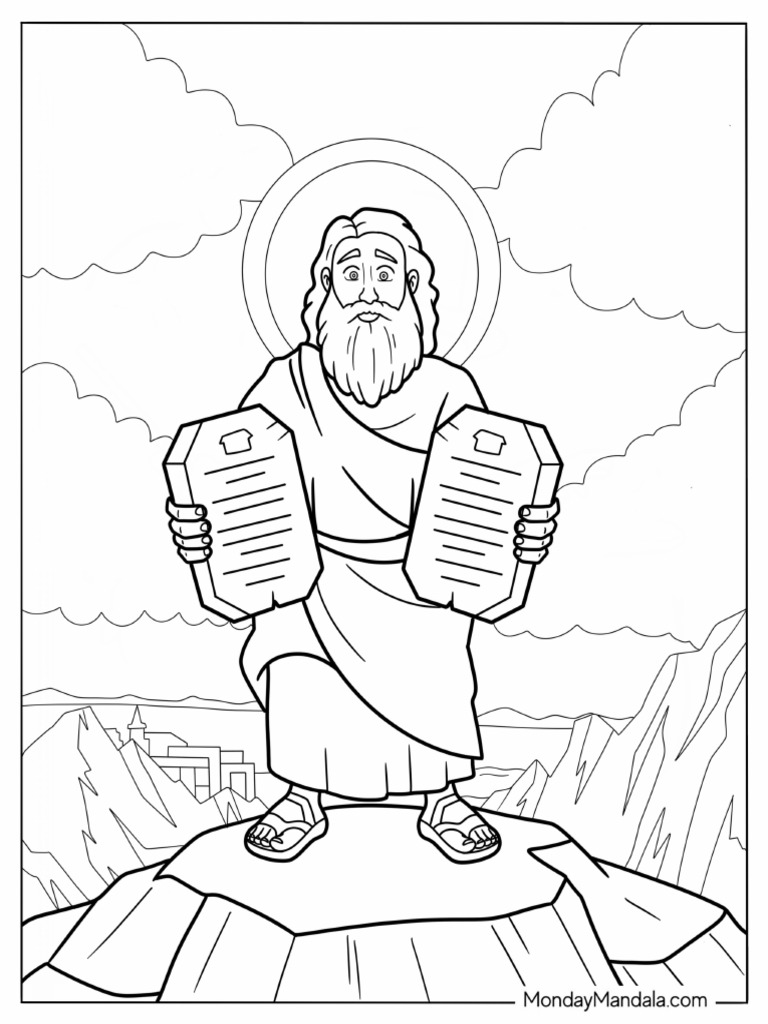 Moses Carrying The Ten Commandments | PDF