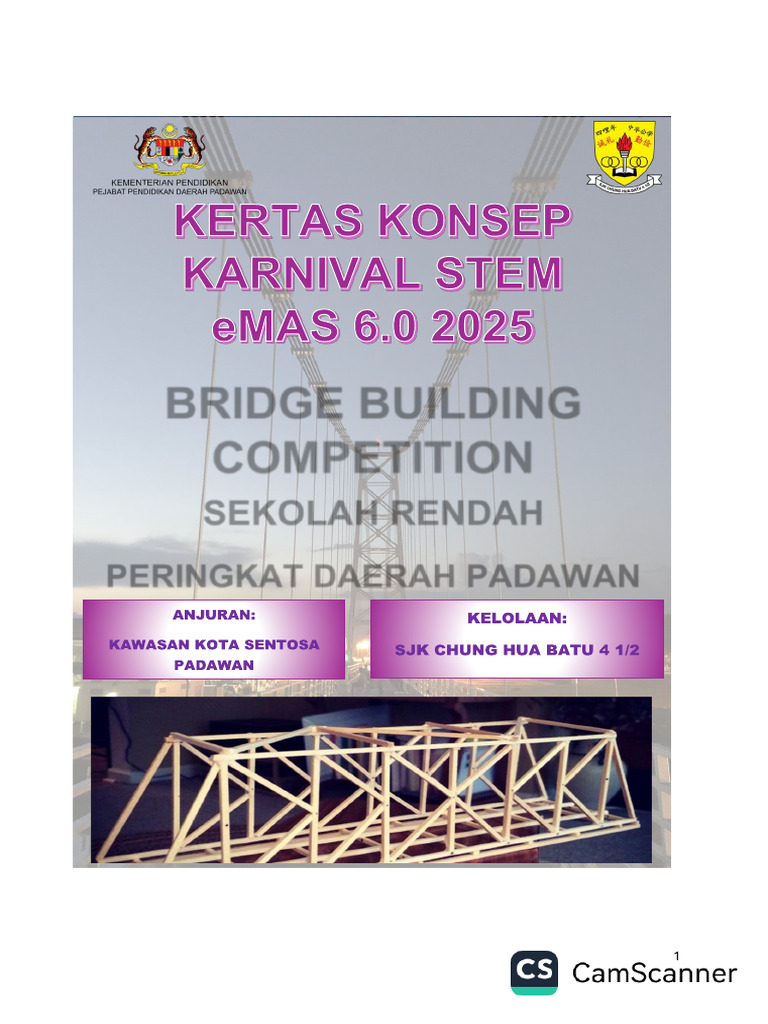 Kertas Konsep Pertandingan Bridge Building Peringkat Daerah Tahun | PDF