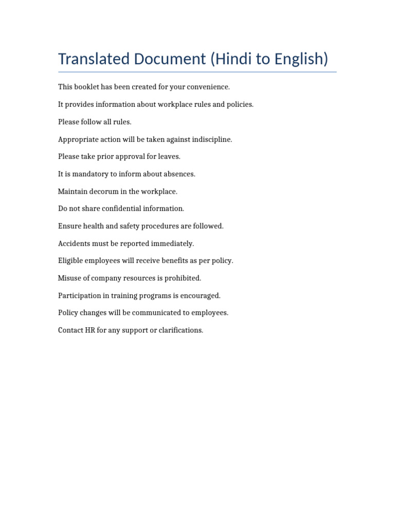 Translated Document Replaced English | PDF