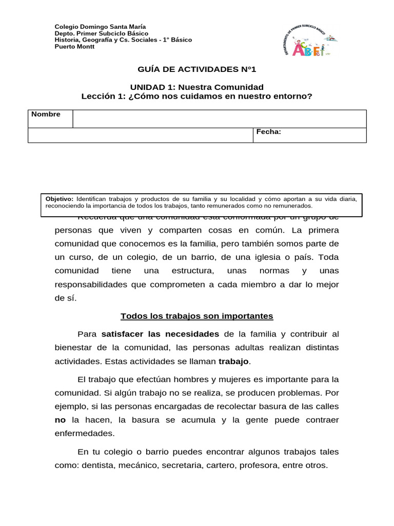 Guía N°1 - Hist - 2°B | PDF