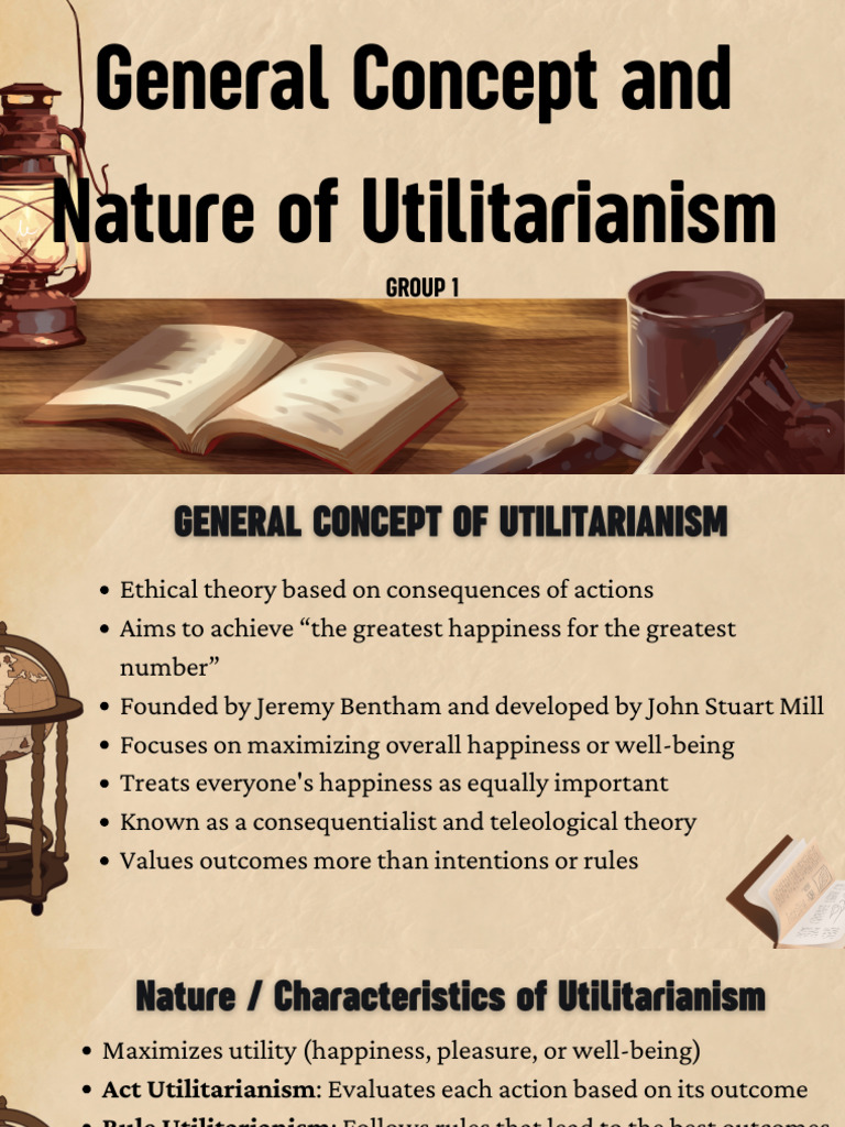 Group 1 Utilitarianism PDF | PDF | Utilitarianism | Hedonism
