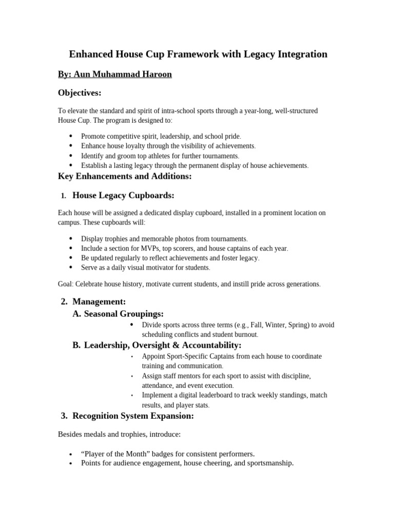 House Sports Framework Aun Muhammad Haroon | PDF | Social Psychology