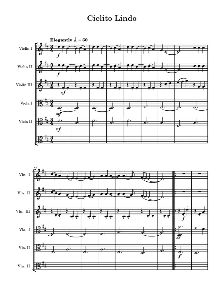 Cielito Lindo Sheet Music | PDF
