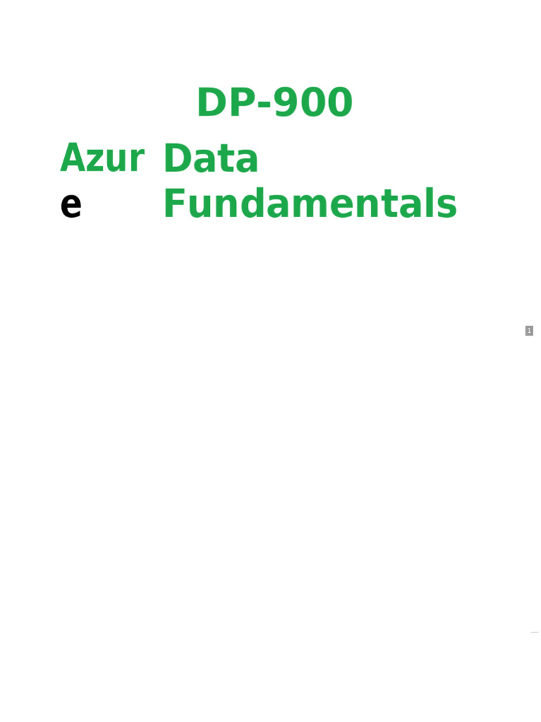 Course Presentation DP 900 AzureDataFundamentals | PDF | Databases ...