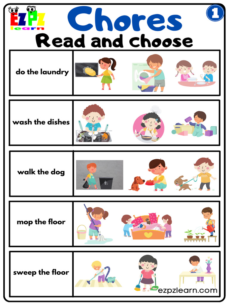 1 Chores Read and Choose | PDF