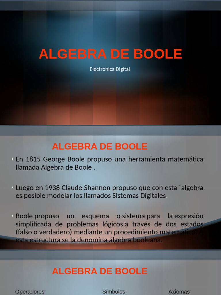 Algebra de Boole | PDF