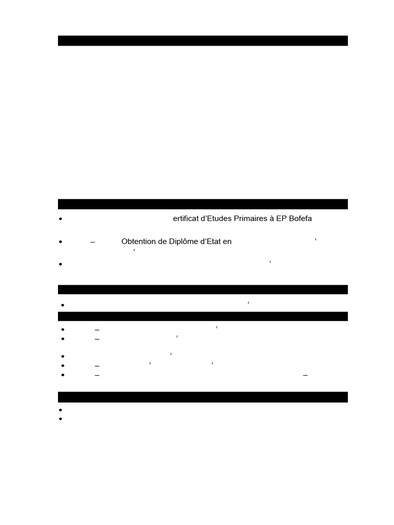 CV d'Epicure MPETSI ISOKULA | PDF