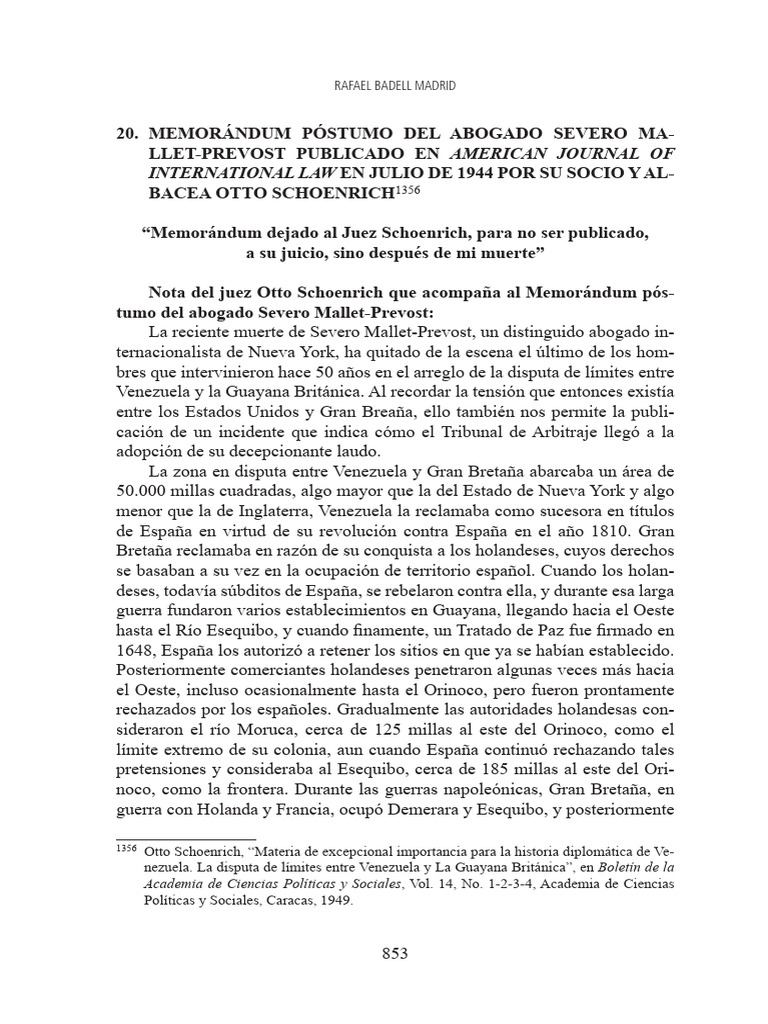 Disputa Territorial Venezuela-Guayana Británica | PDF | Venezuela ...