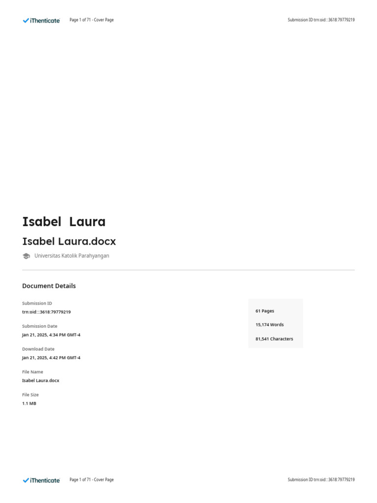 Isabel Laura Turnitin | PDF | Computing | Information Technology