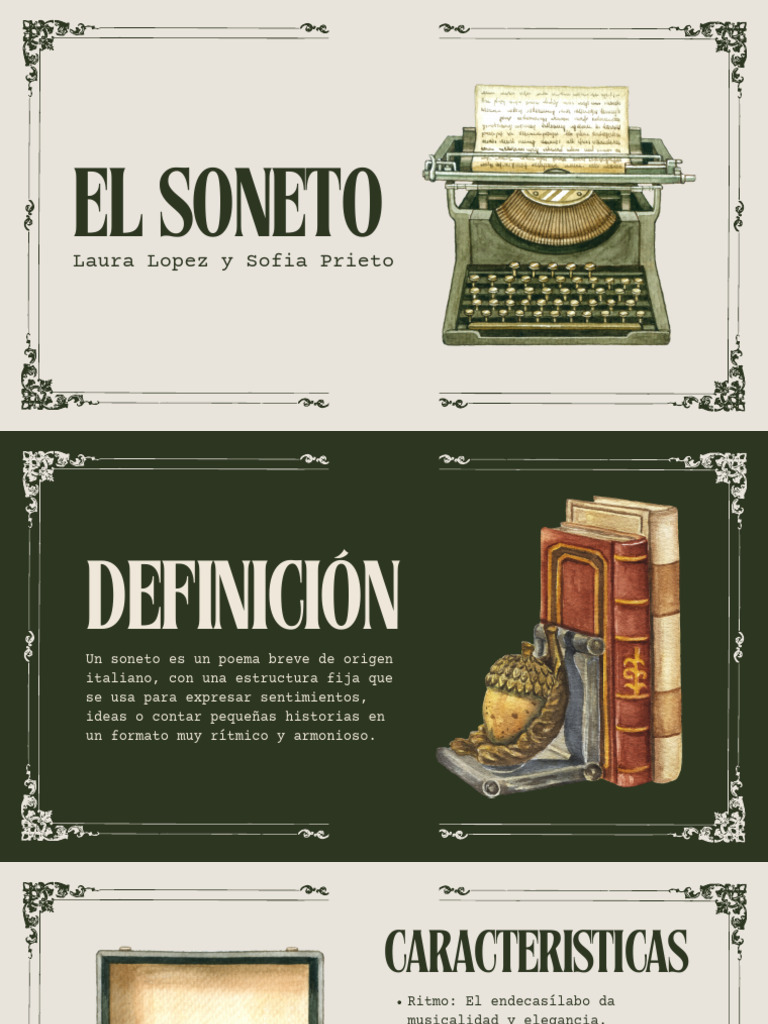 Presentacion para Español El Soneto | PDF | Sonetos | Poética