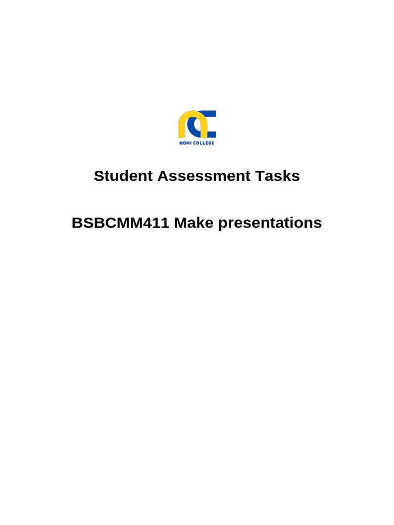 BSBCMM411 Student Assessment Tasks | PDF | Communication | Nonverbal Communication