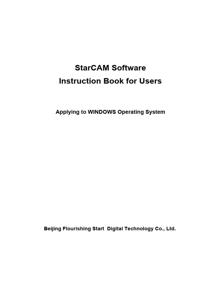 Starcam Manual | PDF | Graphical User Interfaces | Menu (Computing)