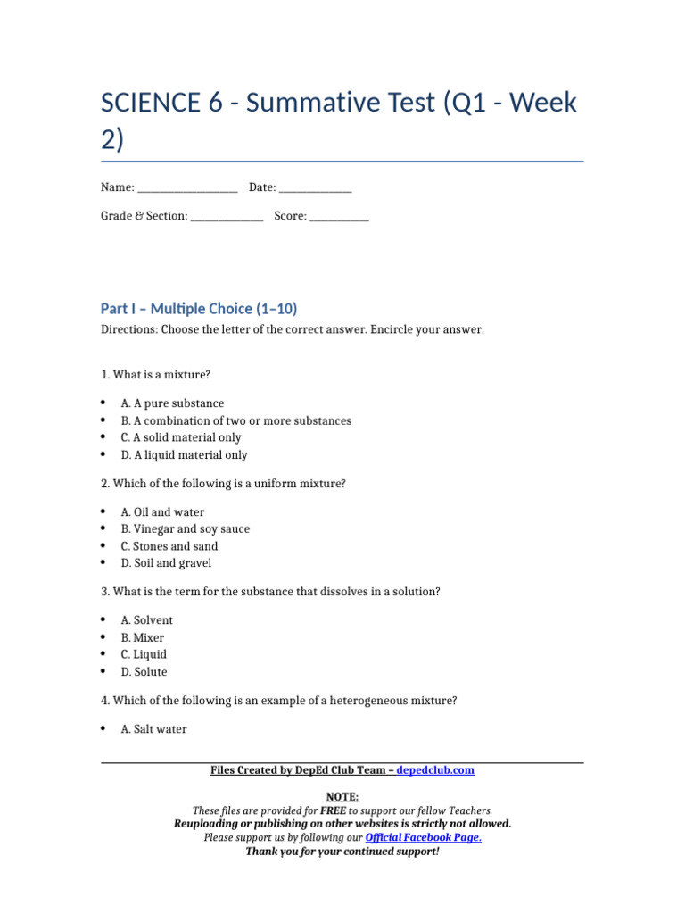 Identifying Uniform Mixtures in Science | PDF | Mixture | Physical Sciences