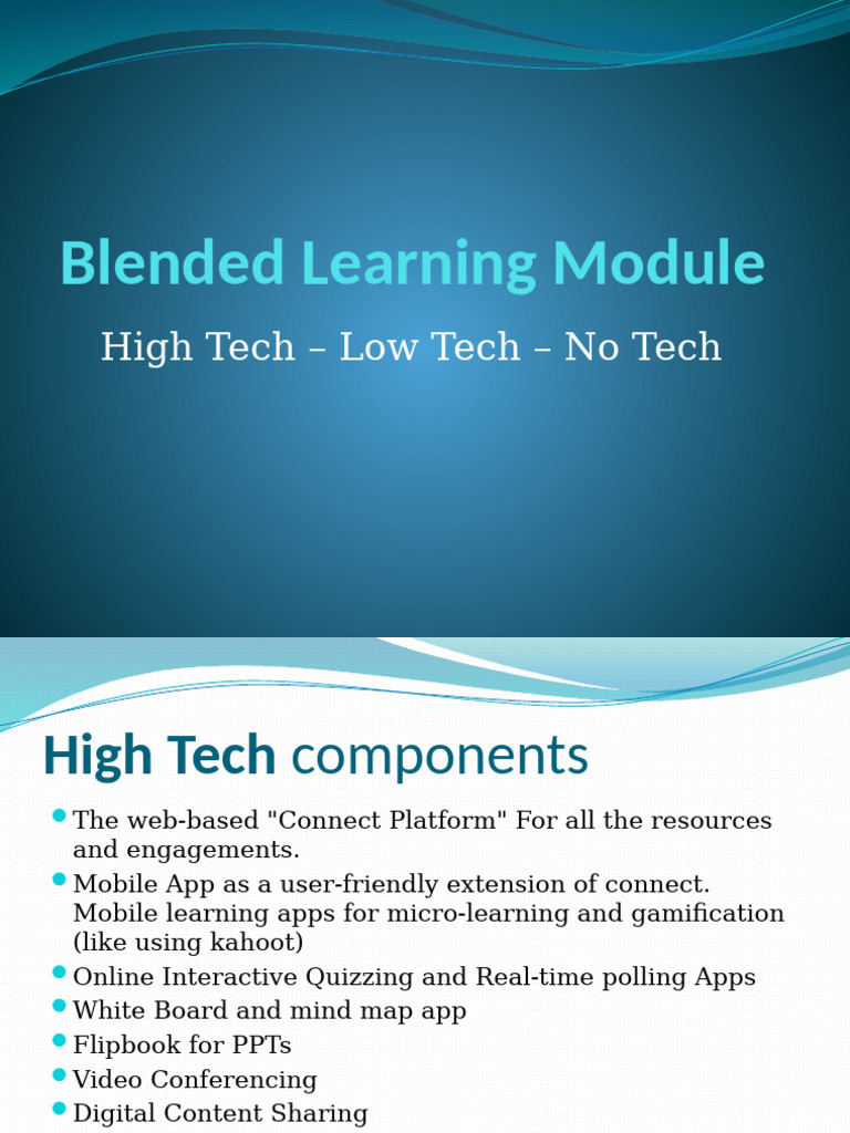 Blended Learning Module | PDF | Mobile App | Microsoft Power Point