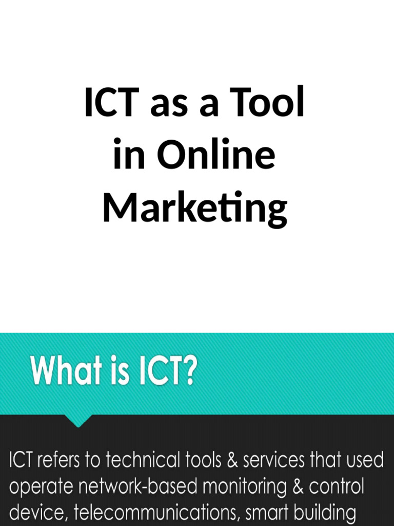 ICT As A Tool in Online Marketing | PDF