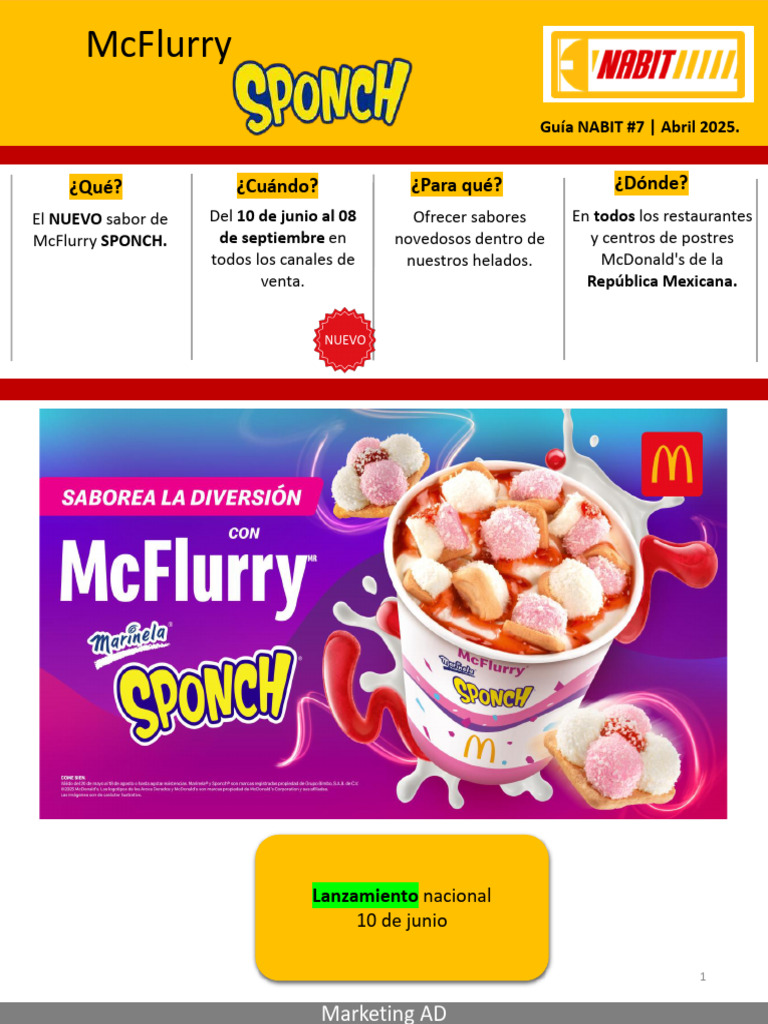 NABIT McFlurry Sponch | PDF | Helado | Alimentos
