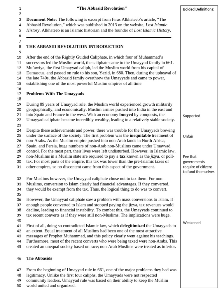 The Abbasid Revolution Explained | PDF | Caliphate | Religious Faiths